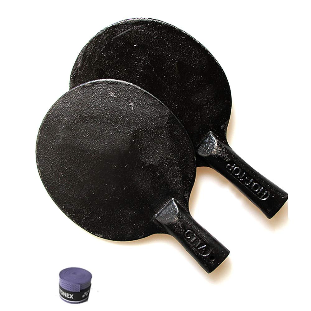 Hewen-Ping Pong Set Anti Slip Beginner Table Tennis Set Table Tennis Racket Ping Pong Bat Set with 1 Rackets and Hand Glue Table Tennis Bat (Color : A, Size : Short)