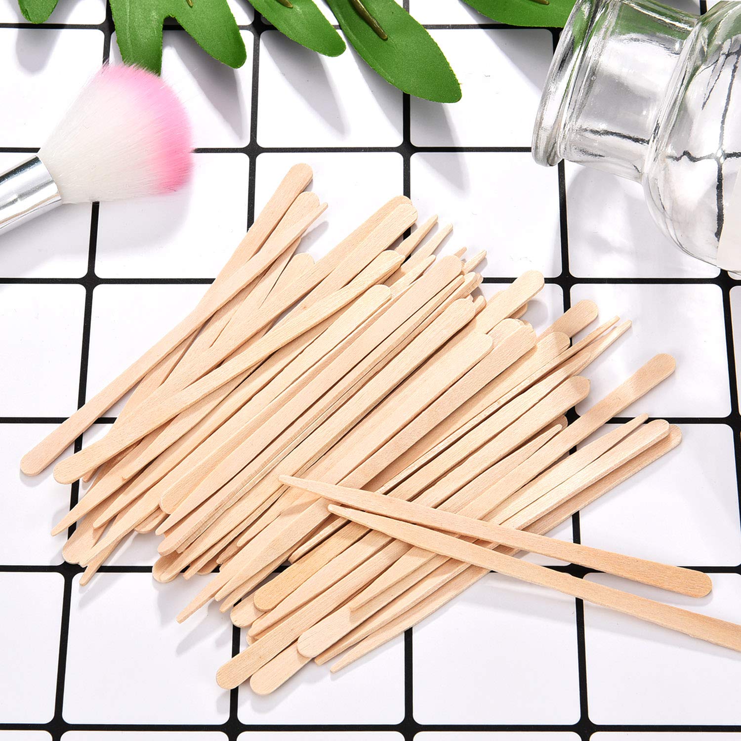Hestya 600 Pieces Wax Applicator Sticks Wood Waxing Craft Sticks Spatulas Applicators for Hair Removal Eyebrow Body (Style Set 2)