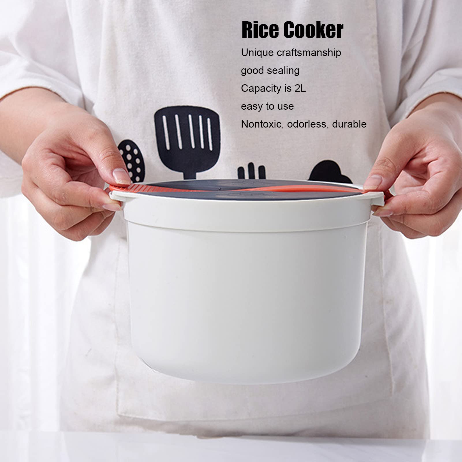 Microwave Rice Cooker Set,Microwave Rice Cooker Steamer, Food Grade PP Microwave Rice Steamer Cooker, Microwave Rice Maker, Easy To Use (orange), rice cooker small microwave microwavable bowls st