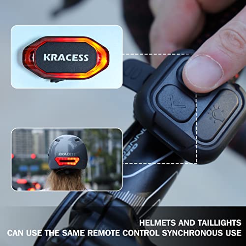 KRACESS KRS-K1 Bike Tail Light Turn Signals Smart Bicycle Rear Remote Control Light Turn Signals Cycling Safety Warning Brake Light (KRS-D1)