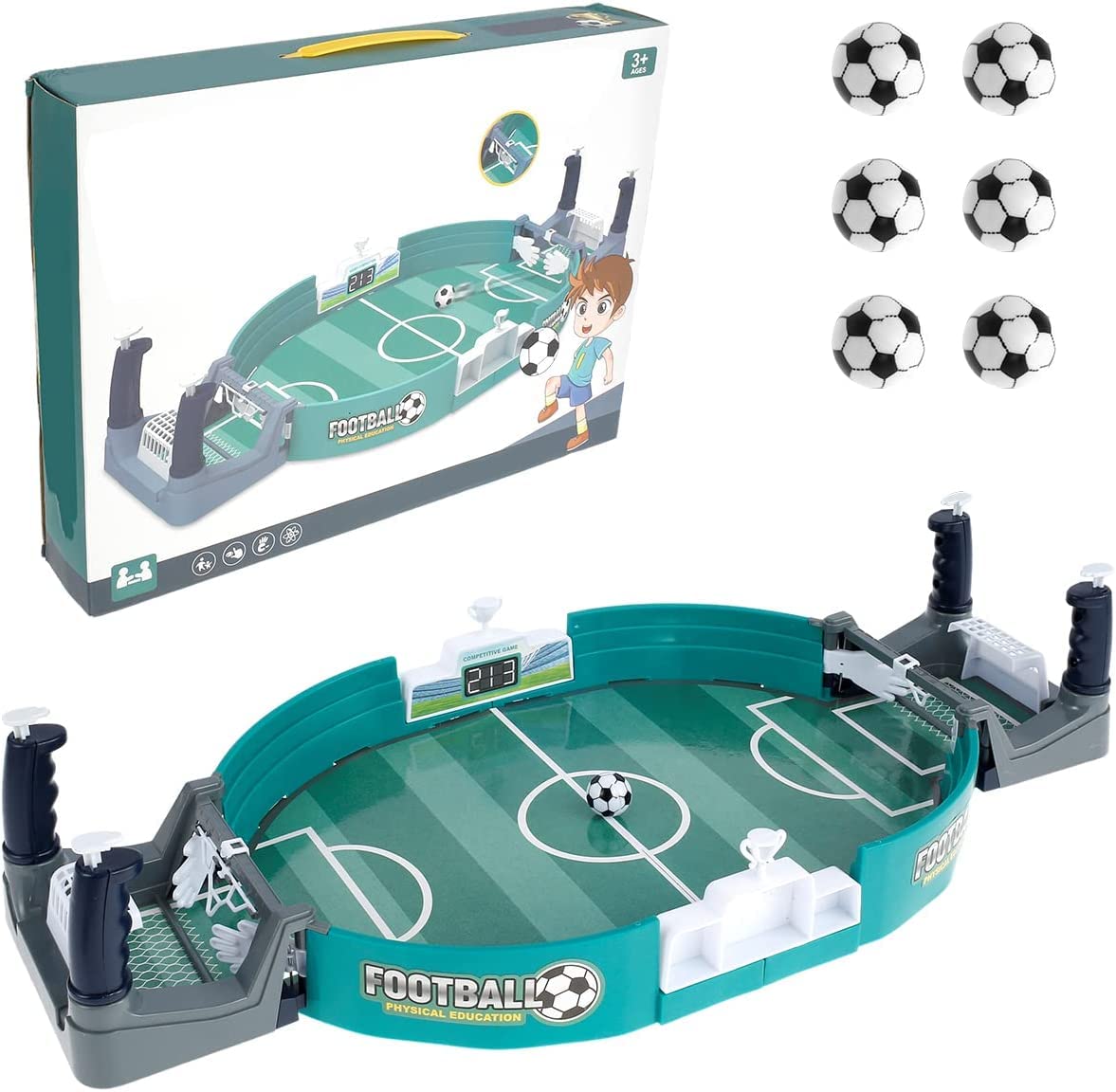 Mini Interactive Foosball Game, Tabletop Football Game Toy, Parent-Child Interactive Desktop Sport Board Game, Desktop Toy for Kids Adults (Large)