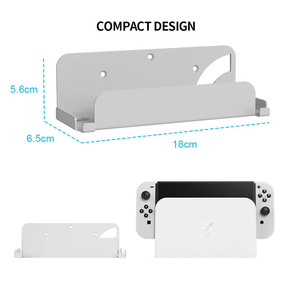 JDDWIN Switch OLED Wall Mount,Wall Mount for Switch/Switch OLED,All Metal Vertical Hanging On Wall (Black)