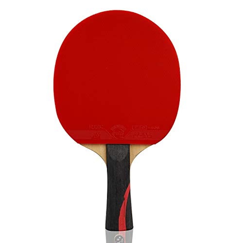 Hewen-Ping Pong Set Portable Professional Grade 8-Star Pingpong Racket Table Tennis Bat Ping Pong Bat Set with 1 Rackets, 10 Balls Table Tennis Bat (Size : Long)