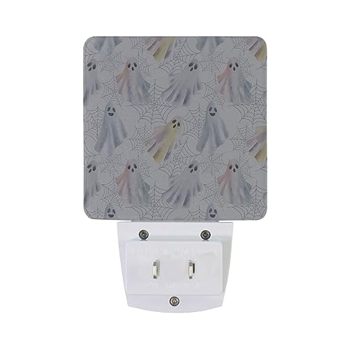 JSTEL Halloween Ghost Night Lights Plug into Wall Decorative Dusk to Dawn,Halloween Night Light Plug in,LED Nightlights for Bedroom Bathroom Kitchen Hallway Stairs