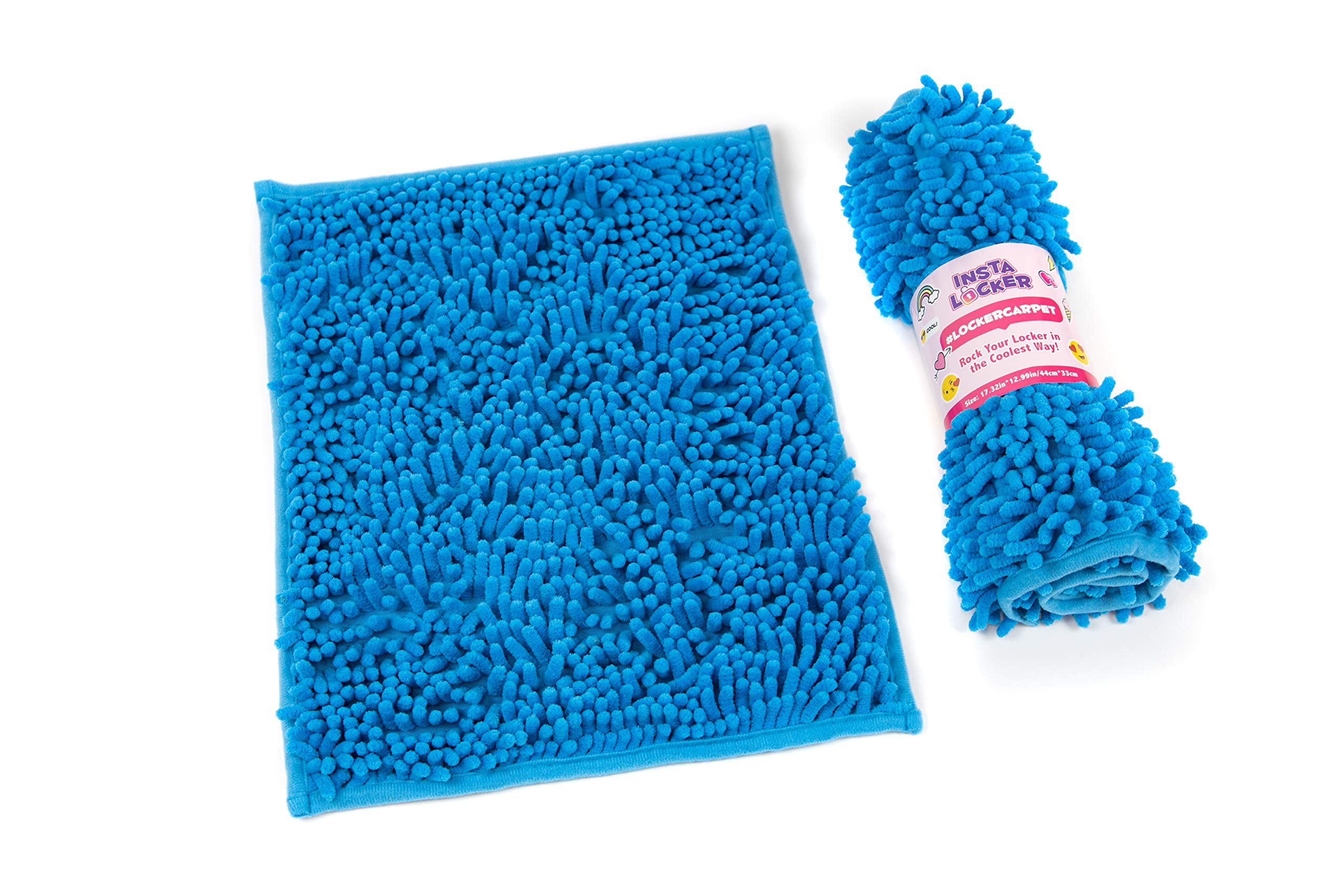 InstaLocker Locker Decorations Carpet - Locker Rugs for Girls - 100% Microfiber, Shaggy Style Locker Rugs - 11.5" x 17.5" Rectangle Locker Rug with Non Skid Backing - Top Locker Décor Accessories