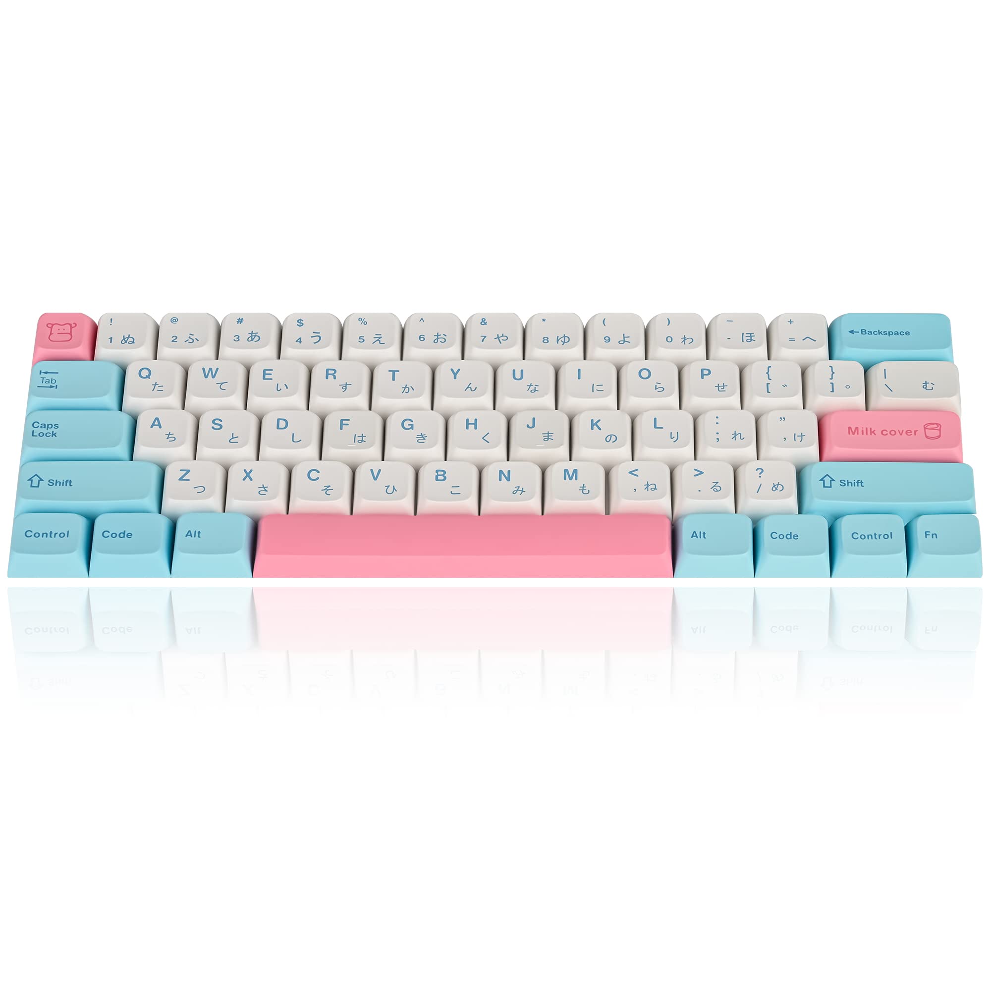 pbt keycaps, 136 keys xda profile dye-sublimation keycap set for cherry mx switches mechanical gaming keyboard (milk cover)