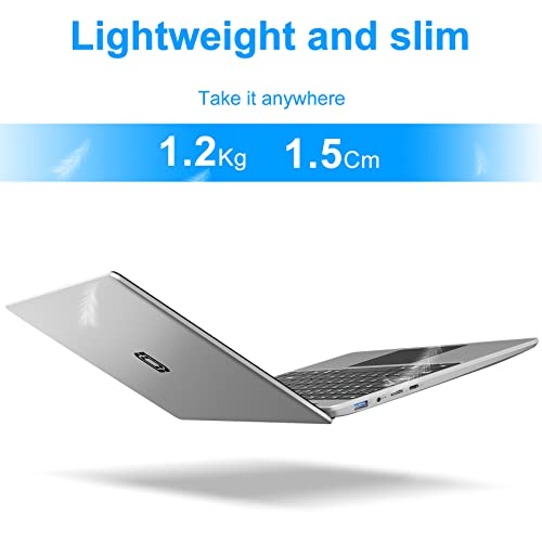jumper Laptop with 12GB LPDDR4 256GB SSD, Intel Quad Core Celeron CPU, Laptops Computer, 14” 1080P FHD Screen, Lap Tops with Dual Speakers, HD Webcam, 256GB TF Card Expansion.