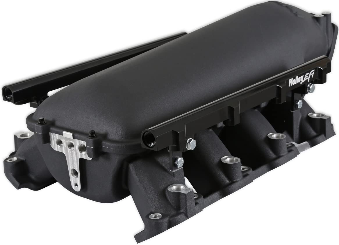 NEW HOLLEY ULTRA LO-RАM KIT & FUEL RAILS,TOP FEED MOUNT WITH PORT INJ,BLACK SATIN,COMPATIBLE WITH GМ GEN V LT1