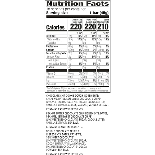 Larabar Chocolate Variety Pack, Gluten Free Vegan Fruit & Nut Bars, 18 ct