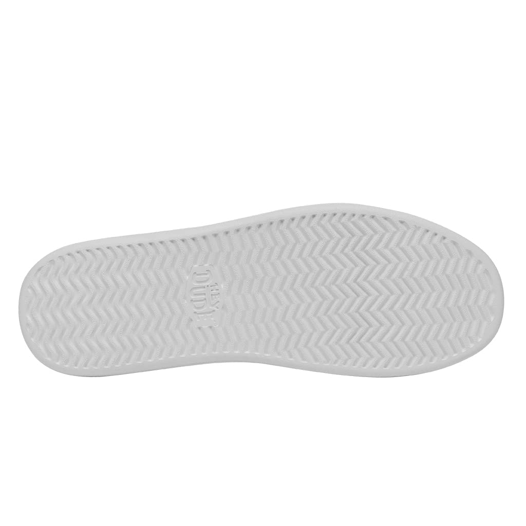 Hey Dude Cody Desert White/Black Men's 10 & Women's 12 | Unisex Sneakers | Unisex Slip On Shoes | Comfortable & Light-Weight