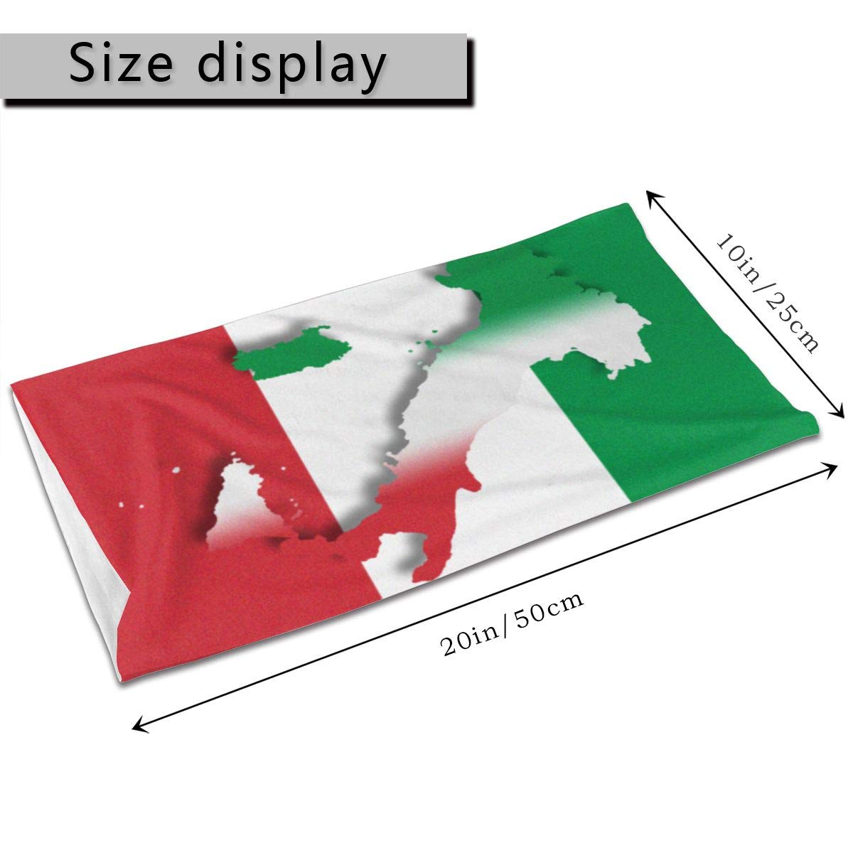 Italy Italian Flag Map Headband - Bandana Scarf UV Headwrap Gaiter Balaclava Face Mask for Hiking