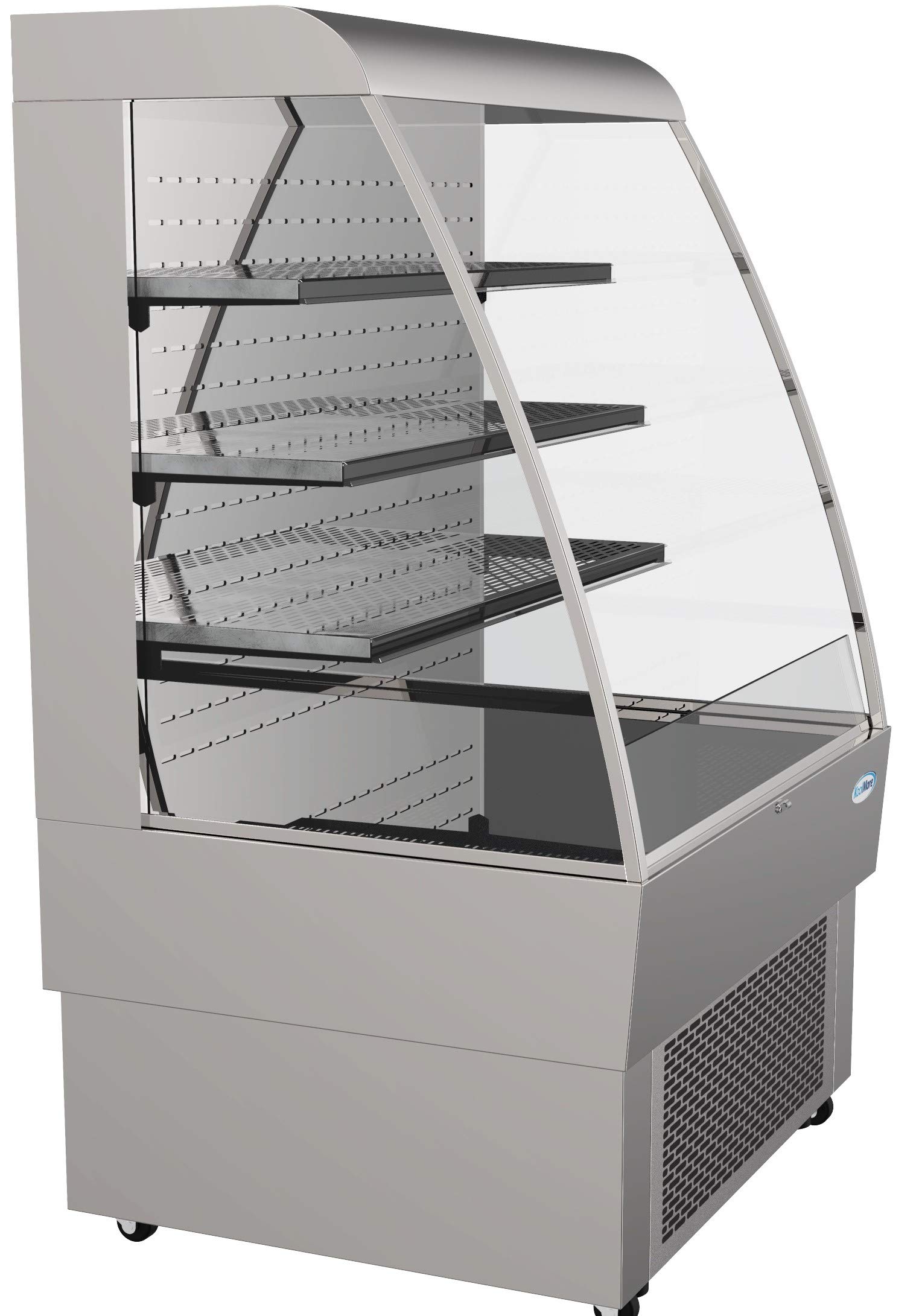 KoolMore - CDA-13C Open Air Merchandiser Grab and Go Refrigerator with LED Lighting and Night Curtain - 13.4 cu.ft