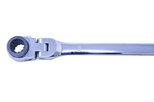Mountain 8x10mm Double Box Universal Spline Reversible Ratcheting Wrench; 90 Tooth Design, Long, Flexible, Reversible; MTNRM810