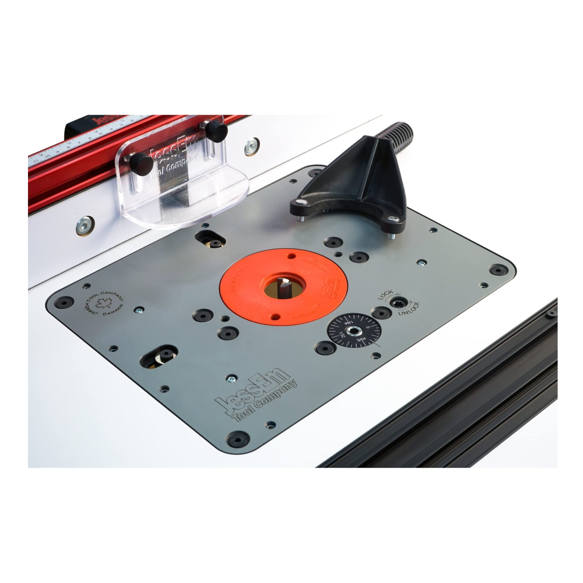 JessEm 02310 Rout-R-Lift II Router Lift with Microjig Grr-Ripper 3D Pushblock Bundle (2 Items)
