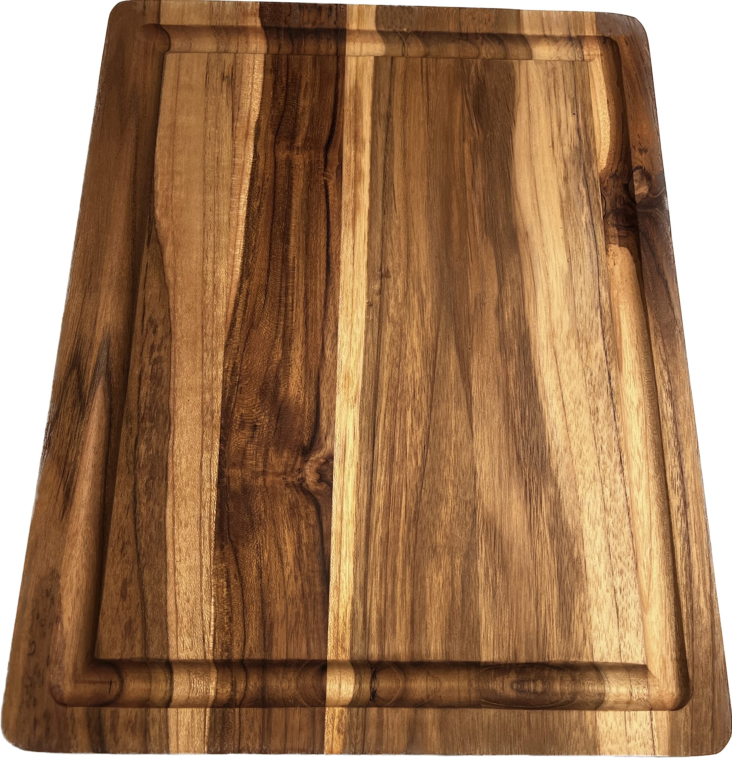 Mountain Woods Brown Teak Wood Cutting Board w/Juice Groove | Cheese Board | Chopping board | Charcuterie board | Butcher Block - 15" x 12" x 0.75"