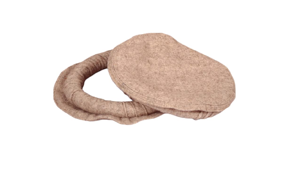 Jegwar Afghani Handmade Hat Chitrali Pakol Cap Peshawari Gift 100% Wool (Oatmeal)