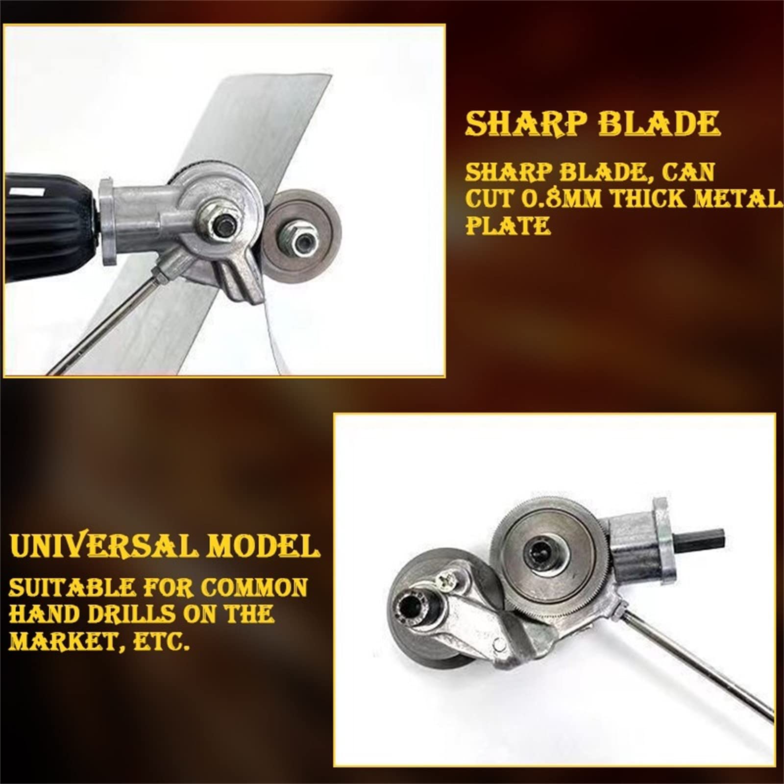 Metal Drill Bit Attachment New 2022 Electric Drill Scissors Electric Drill Cutter Attachment Electric Drill Cutter Secure And Durable Metal Cutting (Metal) Drill Bit Attachment (Silver, One Size)
