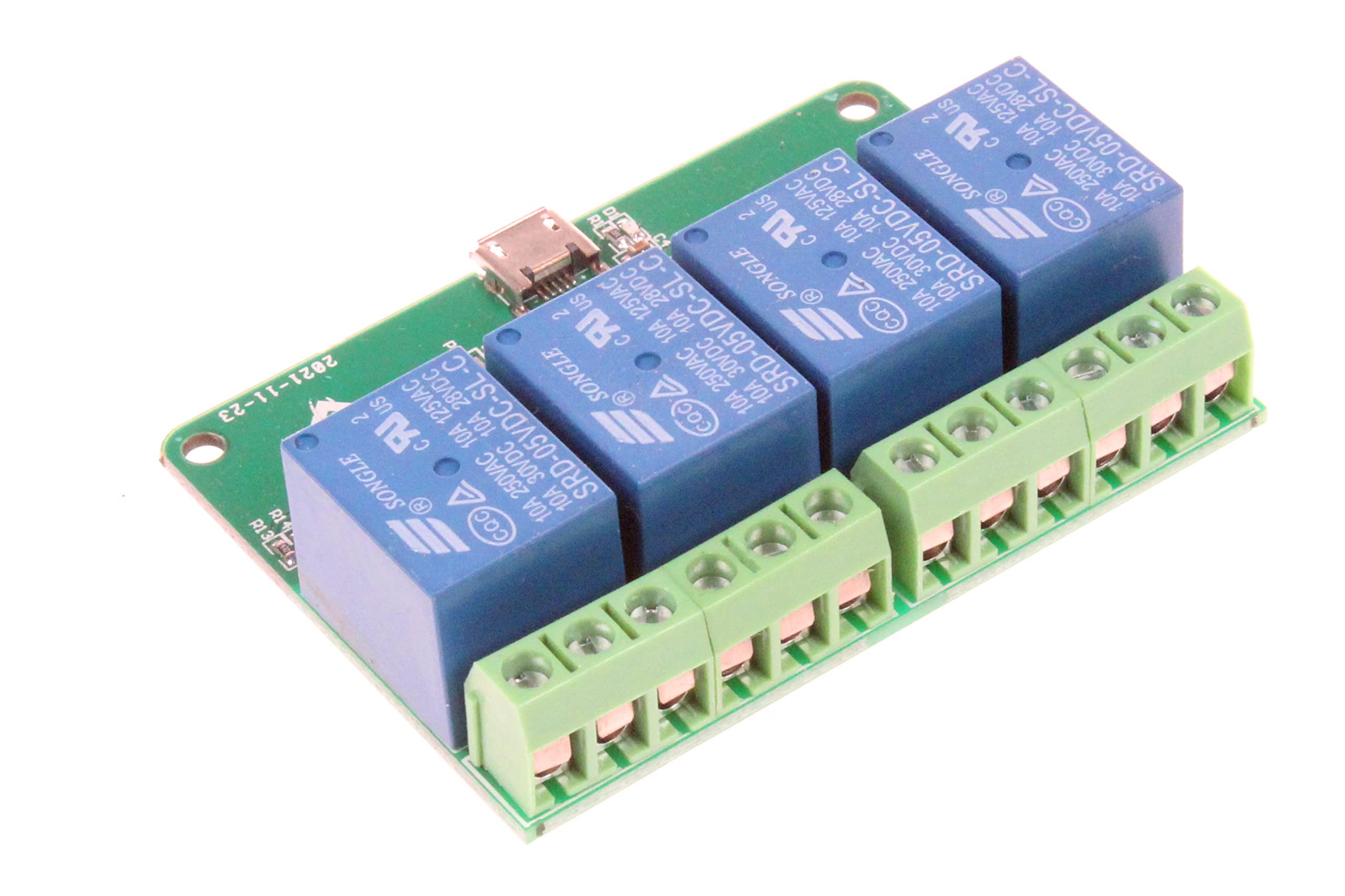 NOYITO HID Drive-free USB Computer Control Switch Relay Module USB Smart Switch Control Plug and Play (4-Channel Micro-USB)