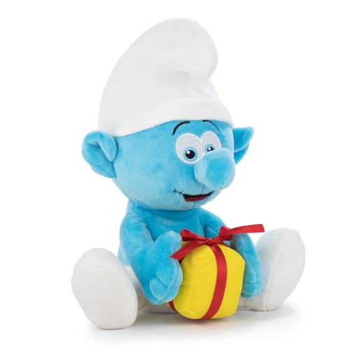 The Smurfs Plush - Classic Smurf, Smurfette, Dad Smurf, Philosophical Smurf, Joker Smurf, Grumpy Smurf - 26 cm (Joker Smurf)