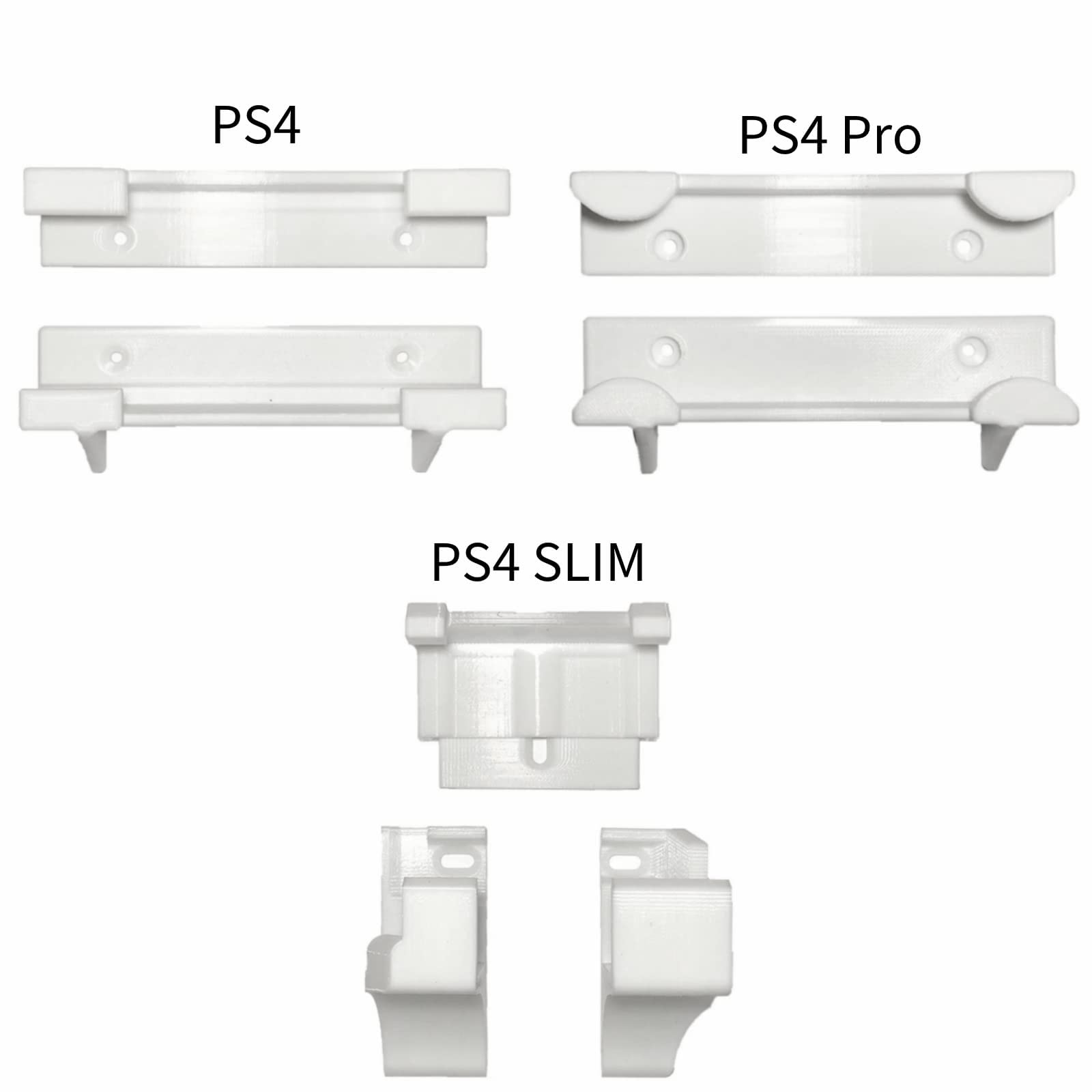 MODJUEGO Enhancement Wall Mount for PS4 PlayStation 4 Controller Game Pad Dock Gamepad Stand with Expansion/Self-Tapping Sc (White) (Pro, White)