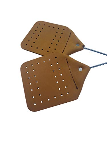 Pack of Two Amish Valley Products Leather Fly Swatter Brown Holmes County Handcrafted Wire Handle