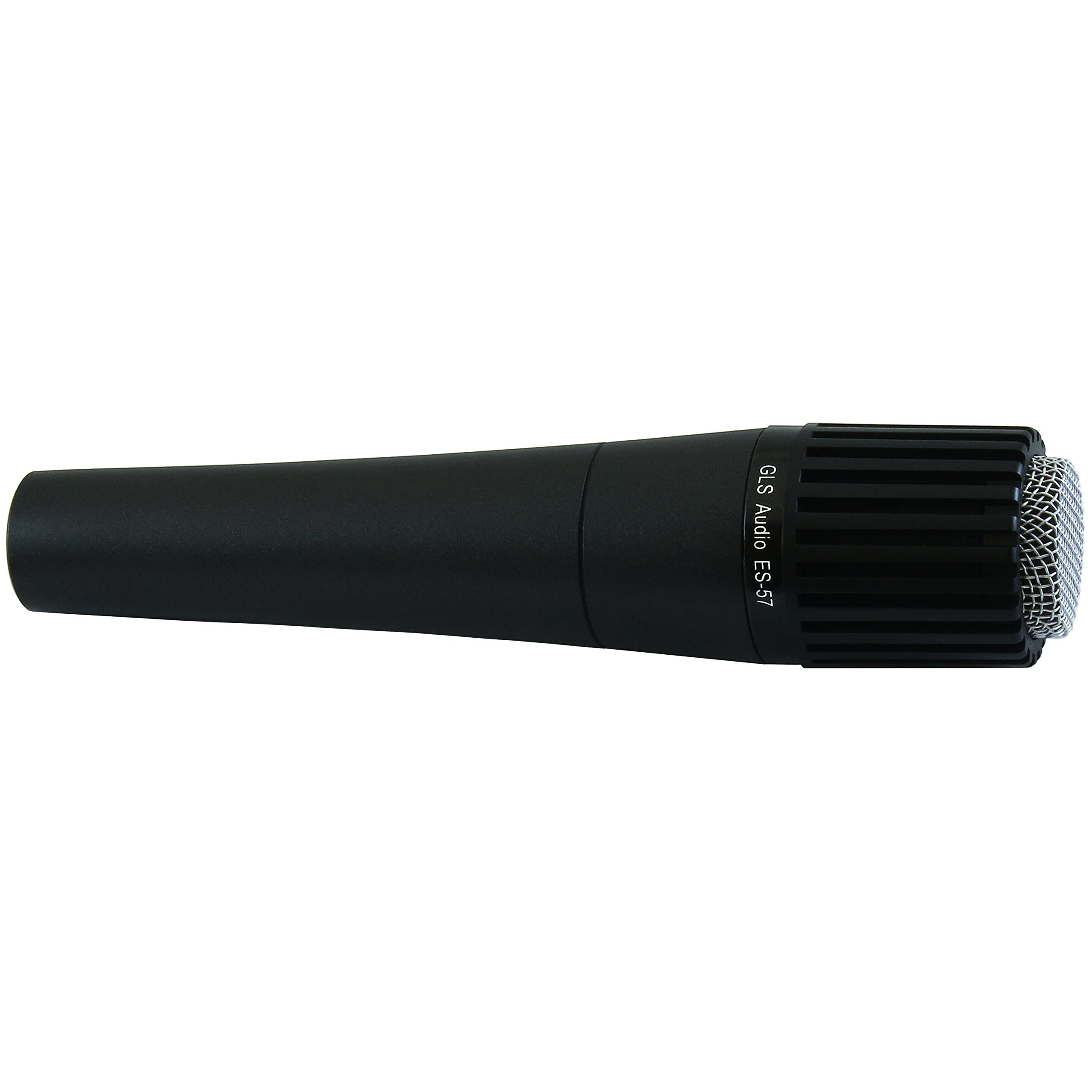 GLS Audio Instrument Microphone ES-57 & Mic Clip - Professional Series ES57 Dynamic Cardioid Mike Unidirectional - for Instruments, Drums, Percussion, Vocals, and more