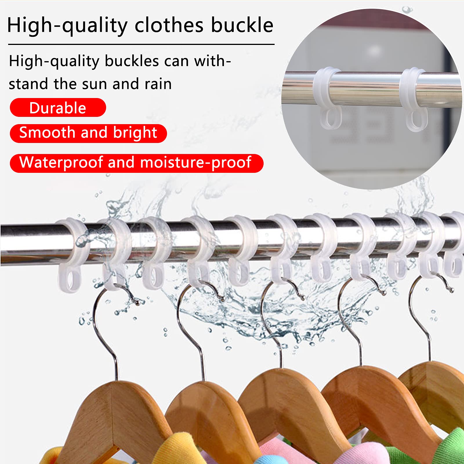 TORIBIO 59 Inch Clothes Drying Rack, Retractable Laundry Drying Rack Folding Indoor Outdoor, Length Adjustable Heavy Duty Stainless Steel Clothing Garment Rack with 20 Windproof Hooks