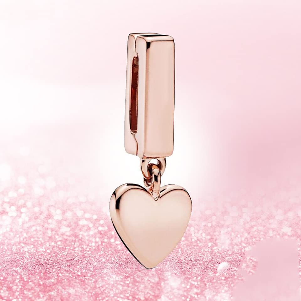 MHN Silver Color Bead Clip Charms Heart Daisy Clip Charm 925 Reflexions Bracelets making gifts