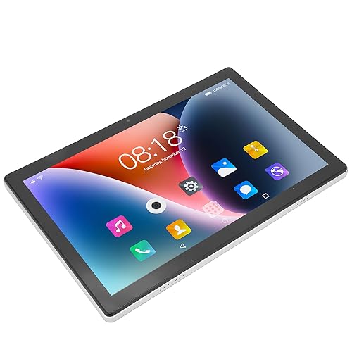 Jopwkuin 10.1 Inch Tablet, Dual SIM Dual Standby Octa Core CPU 5G WiFi Tablet for Android 10.1 for Work (White)