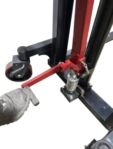 Pake Handling Tools Manual Stacker Hand/Foot Pump Lift Truck - Compact and Easy to Use Hydraulic Lift - 2200 lbs Capacity for Skid/Single Sided Pallet