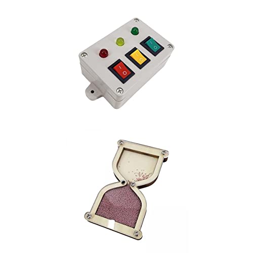 MERIGLARE 2 Pieces Montessori Busy Board DIY Accessories Traffic Light and Hourglass Learning Skill Toy Cognition Game