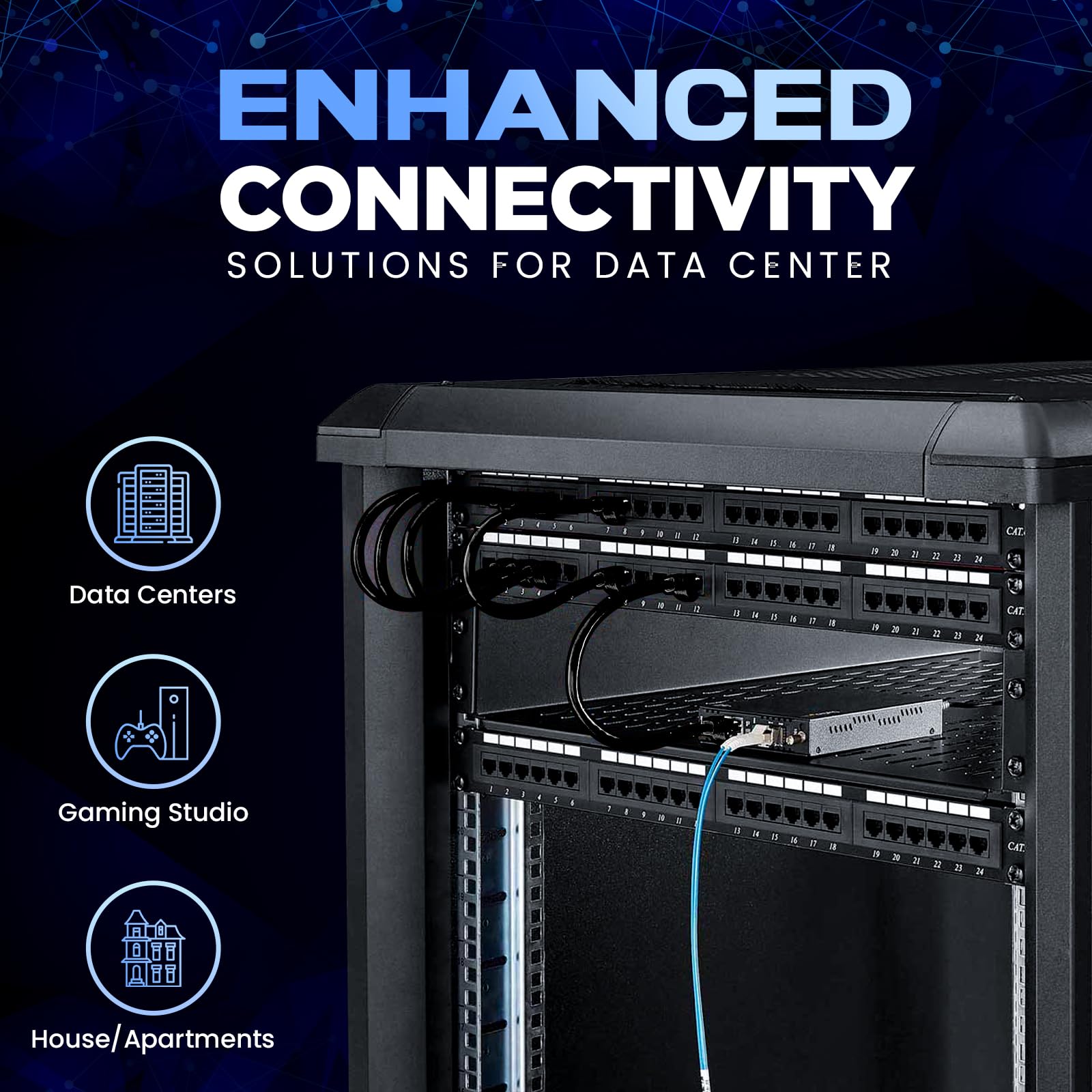 NewYork Cables - 15 Foot Ethernet Cable, UTP Pure Copper 4 Pair, 10 GB Speed Ethernet Patch Cable, 24 AWG Snagless Cat 6 15 ft Ethernet Cable, RJ45 Connector Cat6 Patch Cables Pack of 5