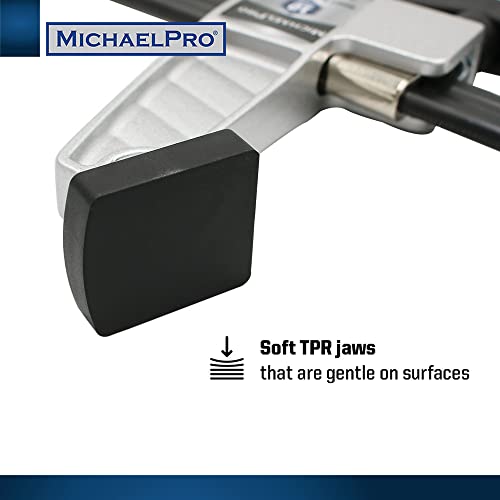 MichaelPro 2-Piece Smart F Clamps Set, 8-Inch & 12-Inch | Newly Designed Heavy Duty Steel Bar Clamps, Holds & Positions Quickly for Woodworking & DIY | MP018002