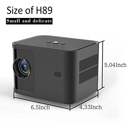 WiFi Projector Laptop Outdoor Projector PC Native 1080P 300ANSI 30’’-150’’ Picture Mini Portable Projector ElectricFocus Compatible with Android,iOS, TV Stick,iPhone ,PS5,PC,Laptop,Tablet -H89