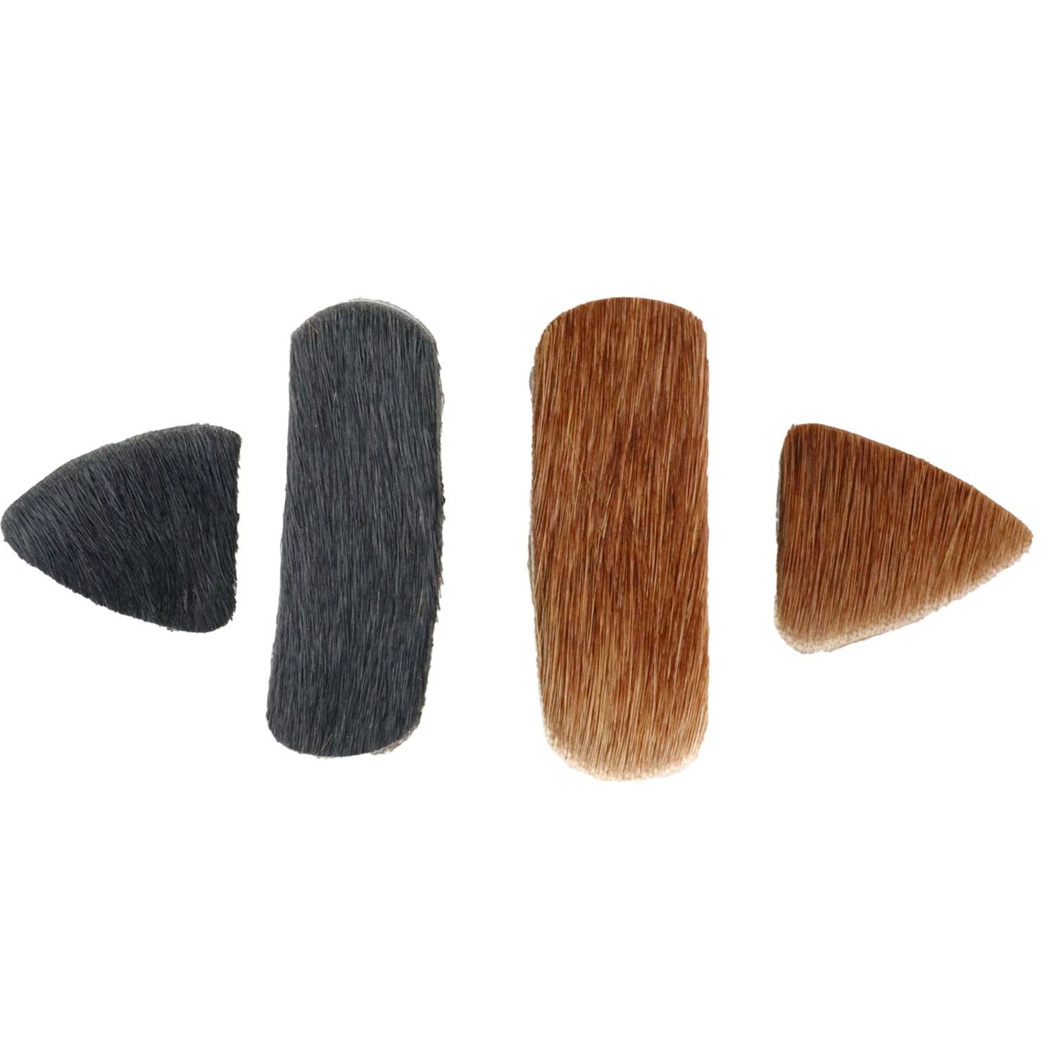 MEETOOT 2 Set Archery Arrow Rest Stick Leather Arrow Holder Adhesive Backed Stick on Longbow Fur Pad for Recurve Bow Hunting Shooting 2 Colors (Black, Brown)
