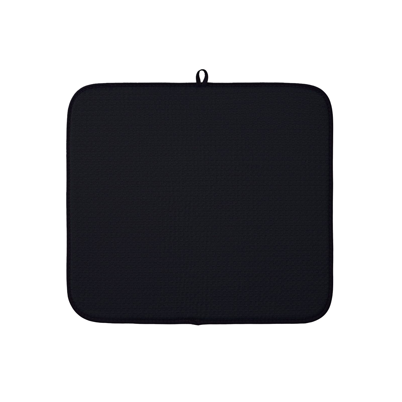 Microfibre Drying Mat for Kitchen Dish Drying Drainer Mat Absorbent Drying Mat Washing Up for Glass, Plate & Cup 16inch x 18inch 2 Pack (Black)