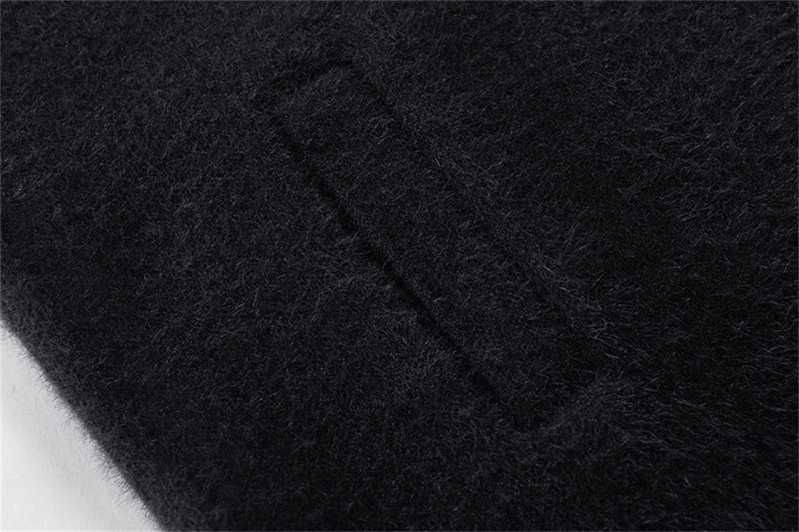 Men's Zip Up Long Cardigan Sweater Open Front Hooded Knitted Cardigans Winter Warm Longline Slim Fit Knit Coat (Black,4X-Large)
