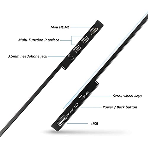 Serchou HD Monitor Type-C one line External Expansion Screen Portable Touch Display with Built-in Dual Speakers