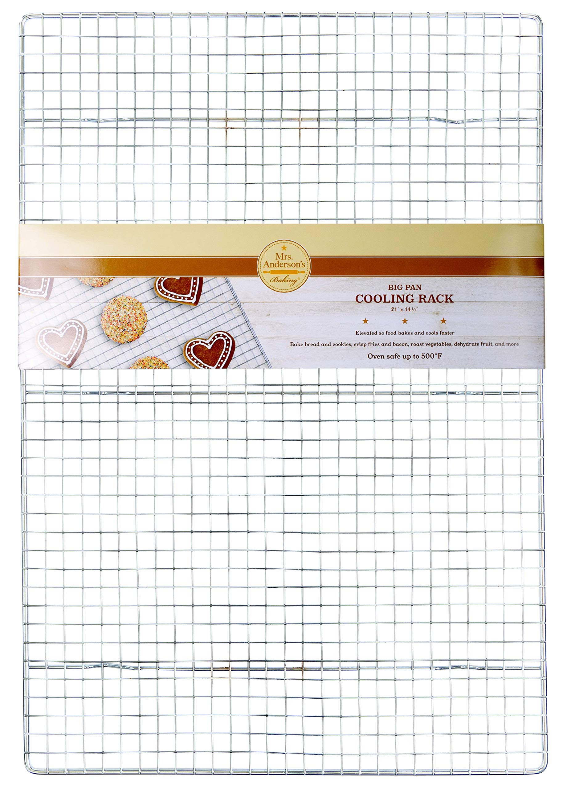 Mrs. Anderson’s Baking Professional Two-Thirds Sheet Baking and Cooling Rack, 21 x 14.5-Inches