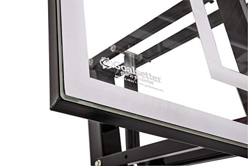 Goalsetter Elite Plus 54β Tempered Glass Backboard In-Ground Basketball Hoop - HD Breakaway Rim, Black (TS44154G3)