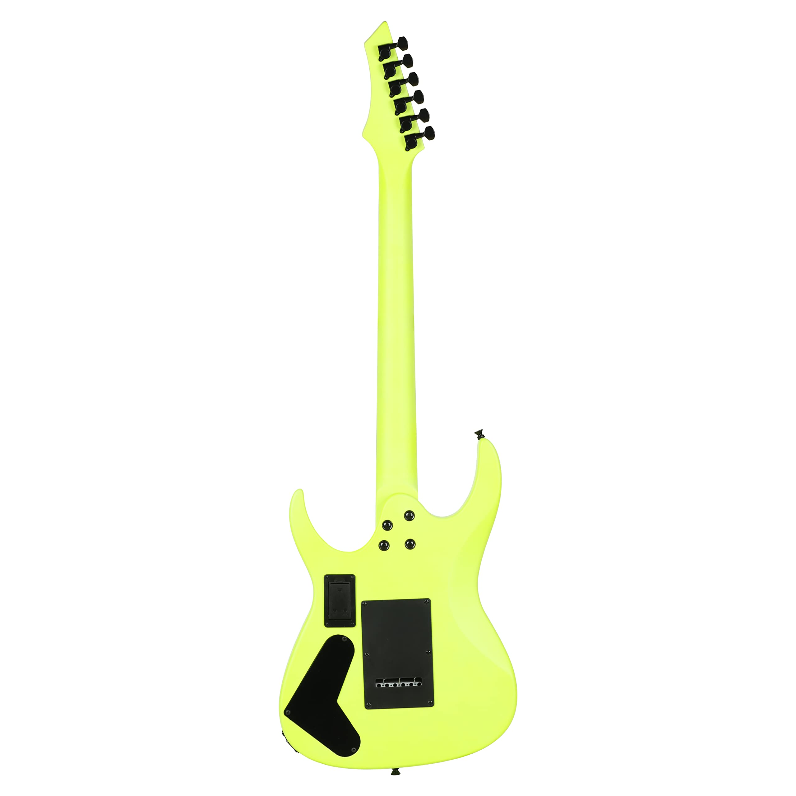 Leo Jaymz Full Size Electric Guitar Storm Series - Mahogany Body,Maple Neck and Rosewood Fingleboard - Customized Active Pickups,Wilkinson 2-point Bridge(Fluorescent Green)