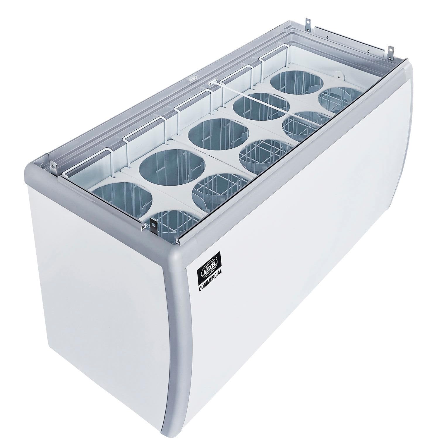 Nexel Ice Cream Dipping Cabinet w/Sneeze Guard Cover, 60"W