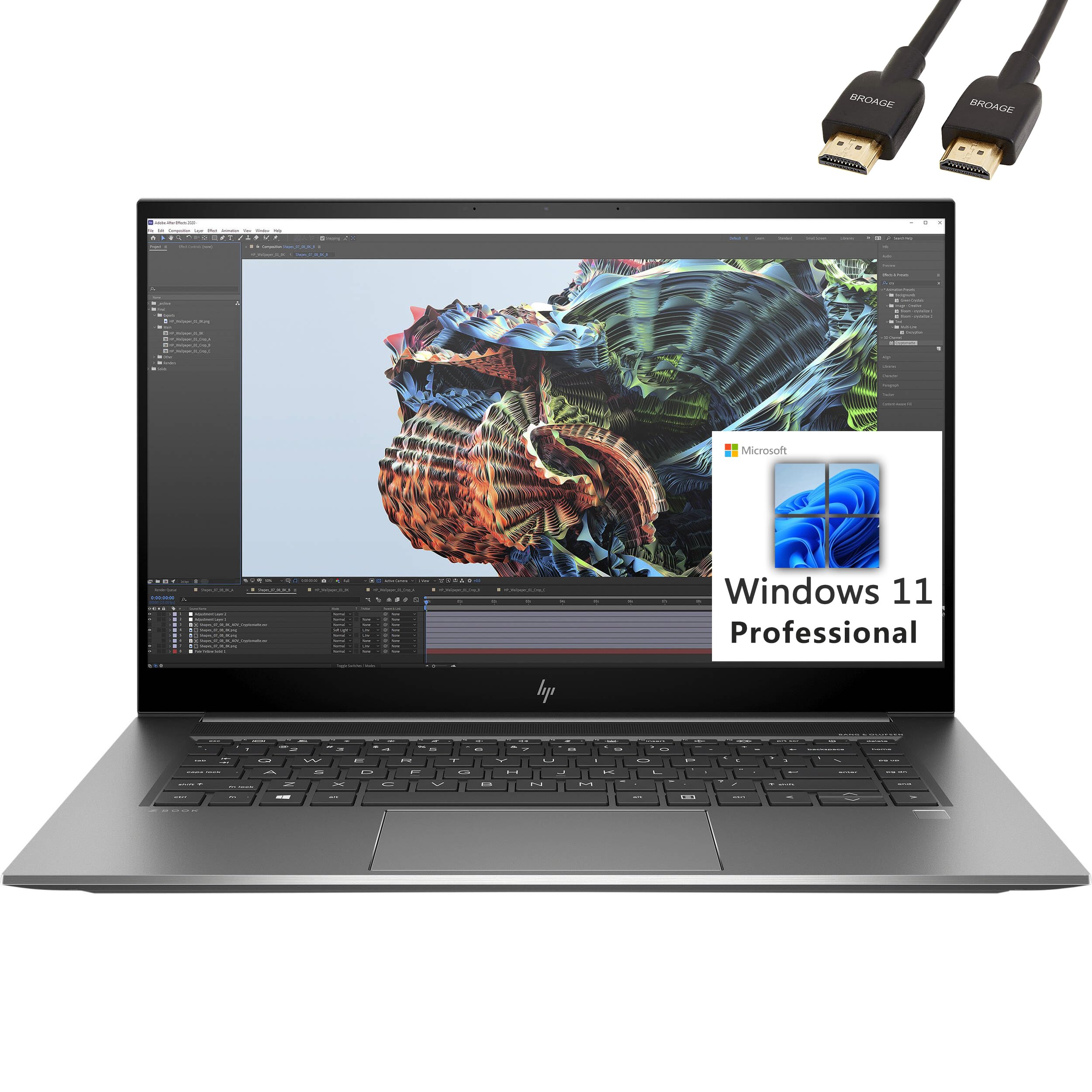 HP ZBook Studio G8 Mobile Workstation Business Laptop, 15.6" FHD 400nits, Intel Octa-Core i7-11800H, 16GB DDR4 RAM, 1TB PCIe SSD, NVIDIA T1200 4GB GDDR6, WiFi 6, BT 5.2, Backlit KB, FR, Windows 11 Pro