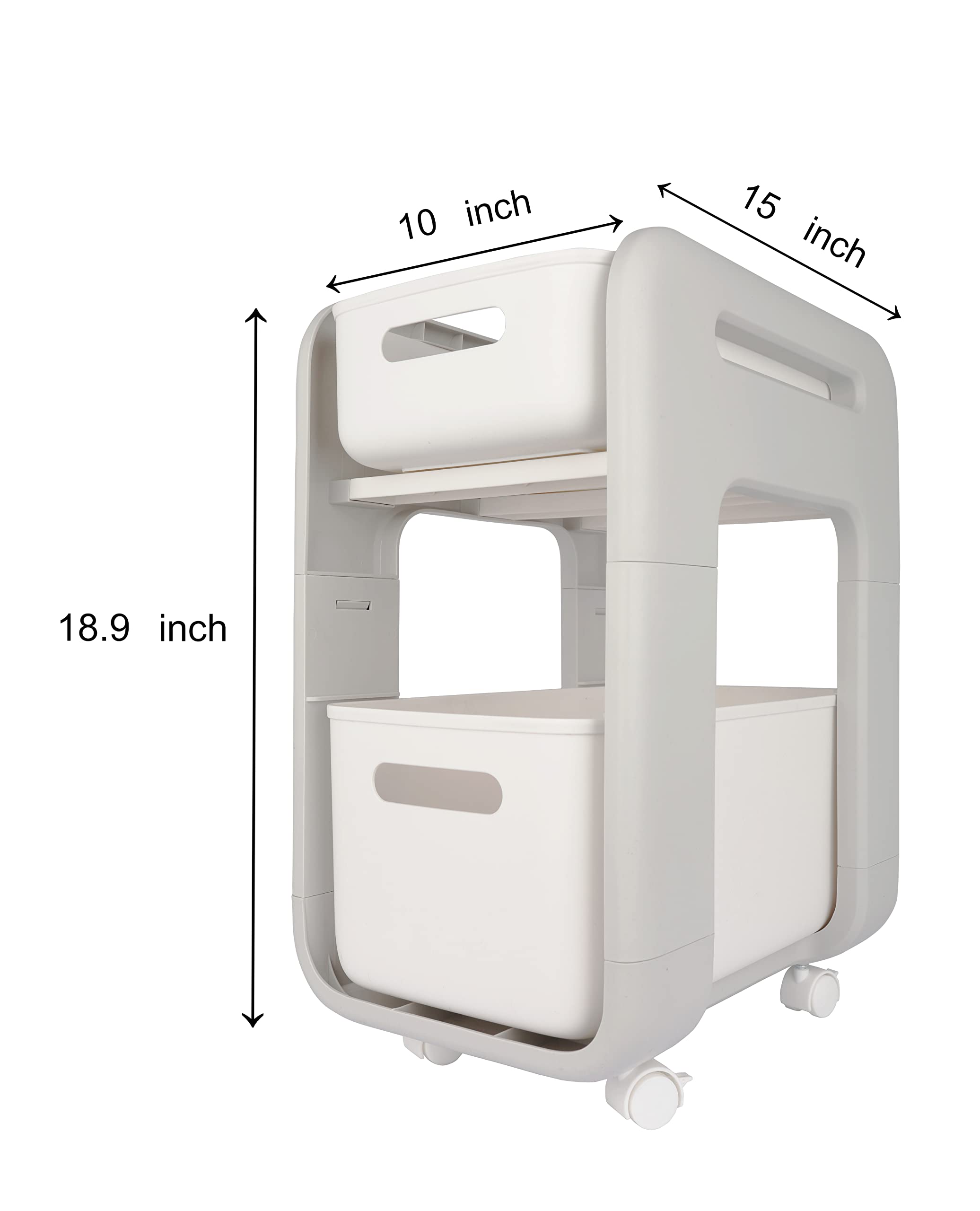 Leirsdam Double Layer Sliding Shelf, Large Capacity Shelf Under Sink Organizer Office Bathroom Cabinet Multifunctional Shelf(With wheels)