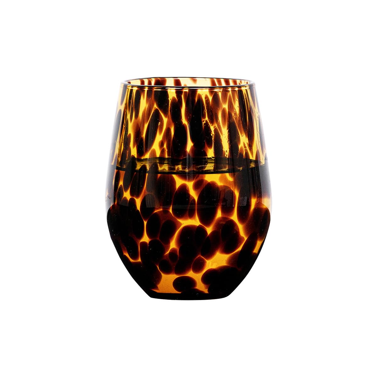 Juliska Puro Stemless Wine Glass - Tortoiseshell, Everyday Glassware