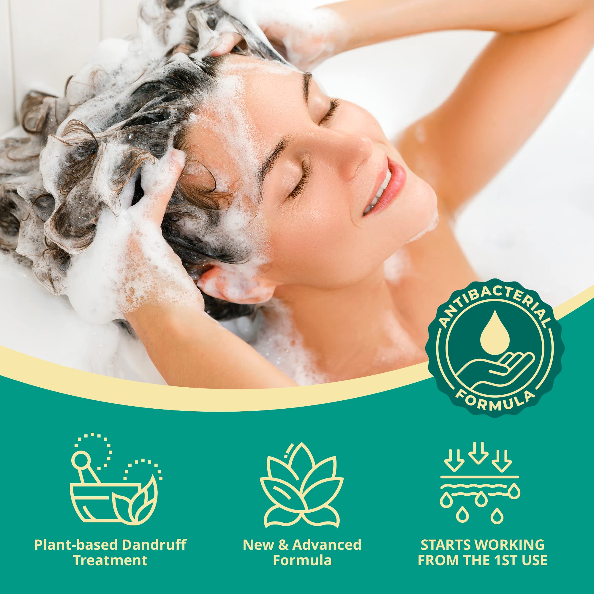 Roycederm Anti-Dandruff Shampoo - Oily Hair and Dry Scalp Treatment for Fast Relief from Flakiness and Itchiness