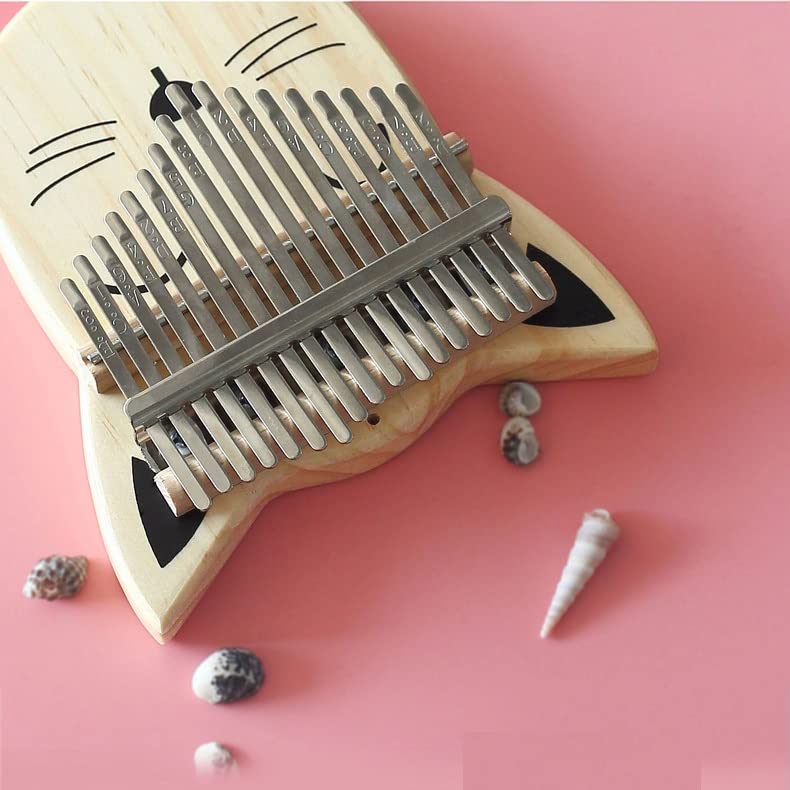KXDFDC Mini Kalimba 17 Keys Thumb Piano with Tune Hammer Wood Hand Finger Piano Mbira Gifts for Beginners (Color : E, Size : 17 Keys)