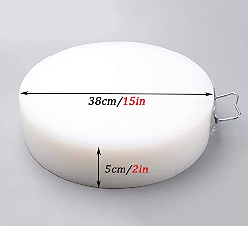 Large Round Plastic Cutting Board, 38cm/15 In Commercial Heavy Duty Cutting Meat Chopping Board, BPA Free, Kitchen Non Slip Thickened Chopping Board (Size : 38x5cm/15inx1.97 in)