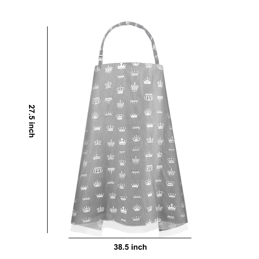 Nursing Covers for Breastfeeding, Cotton Breastfeeding Cover with Breathable Mesh, Multi Use Baby Nursing Cover Carseat Canopy Mosquito Net