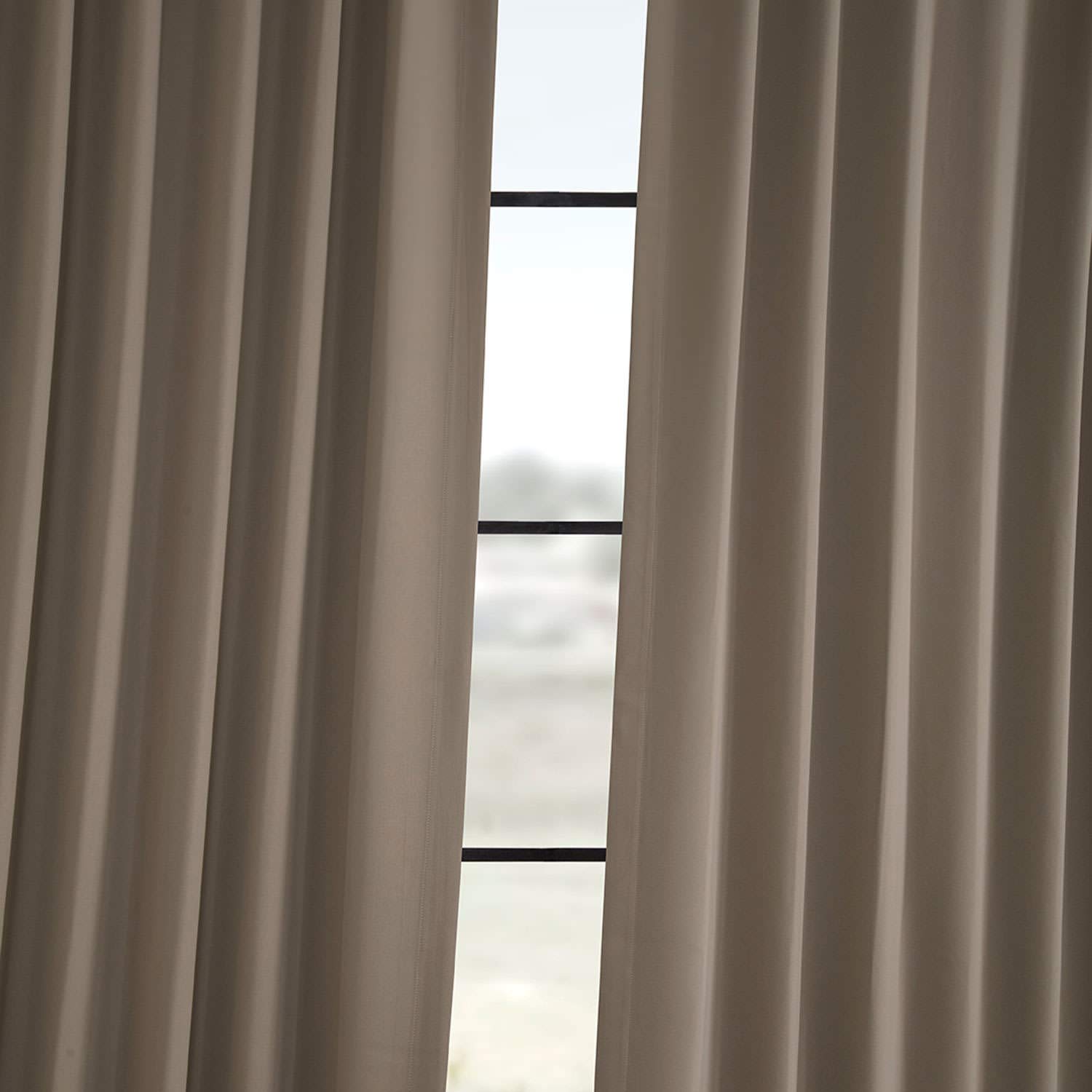HPD Half Price Drapes Room Darkening Curtains 84 Inches Long for Bedroom (1 Panel), BOCH-2018111-84, 50 X 84, Formal Taupe